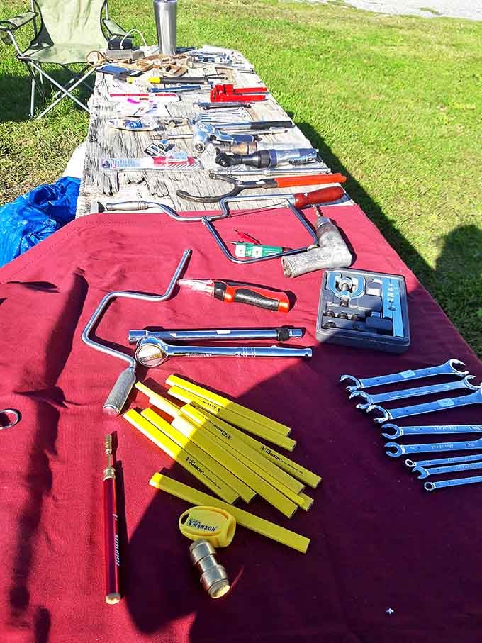 Tool paradise for the DIY enthusiast or the "I might need this someday" collector. One person's rusty wrench is another's vintage treasure.