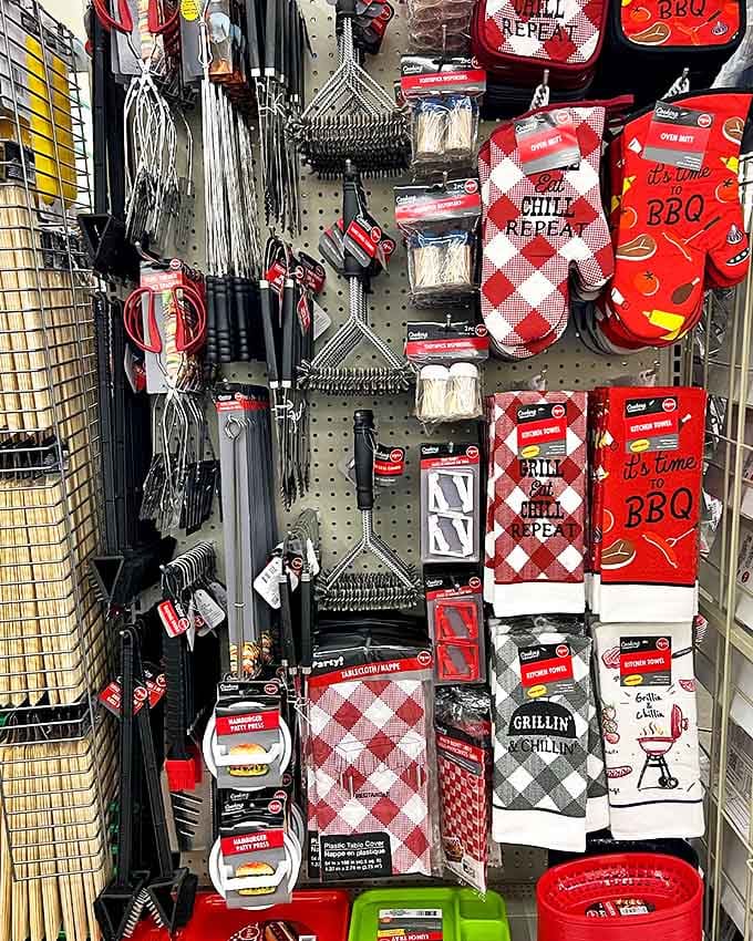 The BBQ section: where North Dakota's grilling enthusiasts find tools for their outdoor cooking symphonies without burning through their wallets.