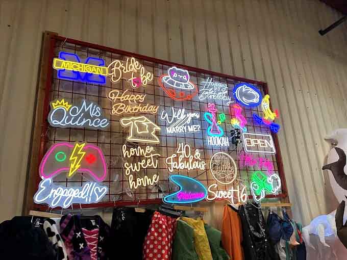 Light up your next big celebration with these vibrant neon signs at Anderson Bargain Bins 2!