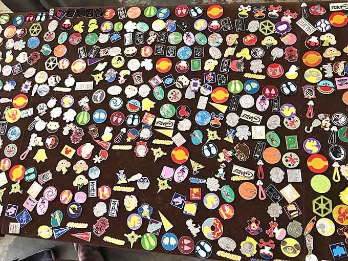 The pin collector's jackpot! Each tiny emblem tells a story&mdash;from Disney characters to obscure logos of bowling tournaments past.