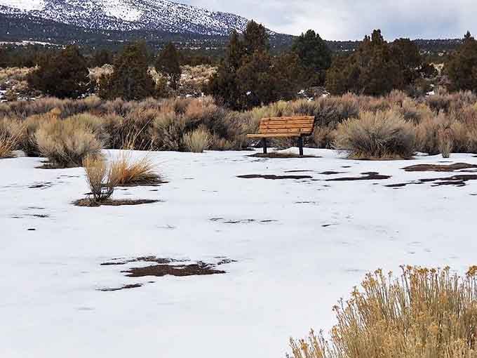 Even historic industrial sites need a place to contemplate lunch while surrounded by sagebrush and mountain views.