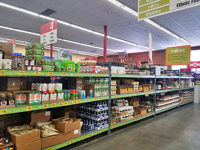 The NOSH section (Natural, Organic, Specialty, Healthy) proves eating well doesn't require a second mortgage on your Idaho home.