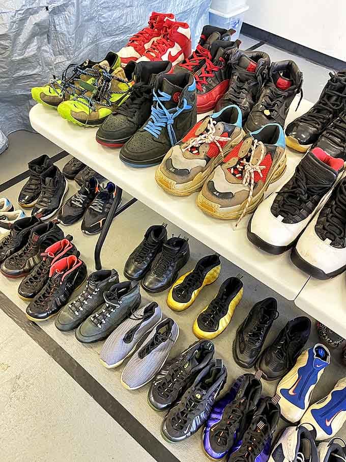Sneakerheads, rejoice! This footwear display showcases everything from retro classics to modern marvels &ndash; each with stories waiting to walk out the door.