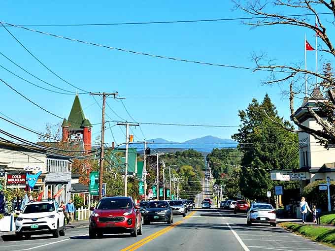 Bethlehem's charming main drag offers mountain views that turn everyday errands into postcard-worthy moments.