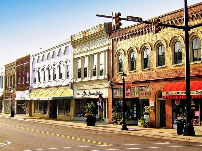 Elkin's historic downtown looks like a movie set with its colorful awnings and brick buildings. Small-town charm preserved in every storefront.