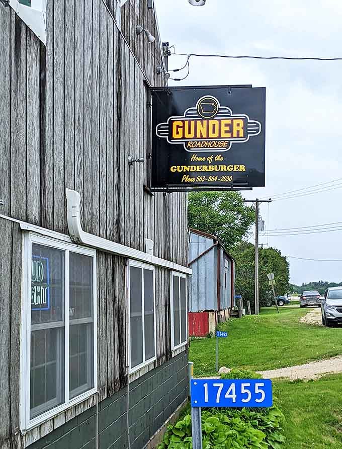 Blink and you'll miss this weathered roadhouse - home to the legendary Gunderburger that's worth every mile of the drive.