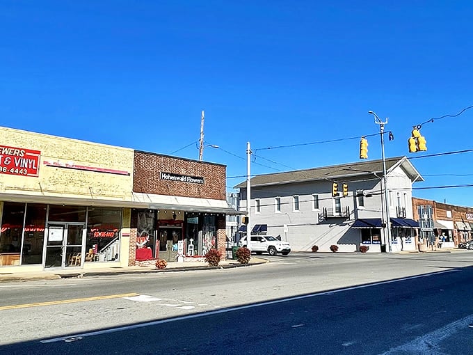 Hohenwald's main street showcases authentic small-town America, where local businesses thrive and community connections still matter deeply.