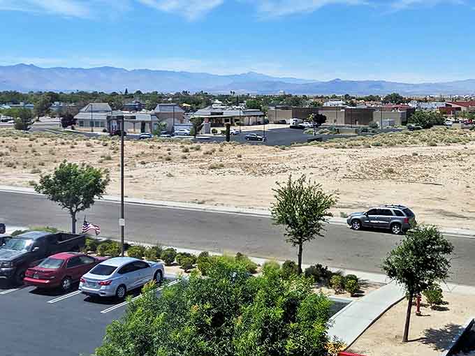 Ridgecrest desert landscape offers wide open spaces. Room to breathe where retirement dollars stretch like the horizon.