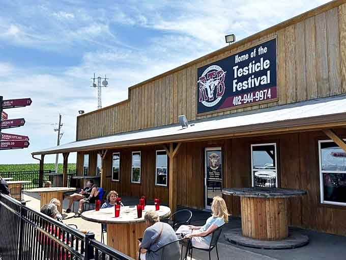 That spacious patio with countryside views makes every meal feel like a special occasion under big Nebraska skies.