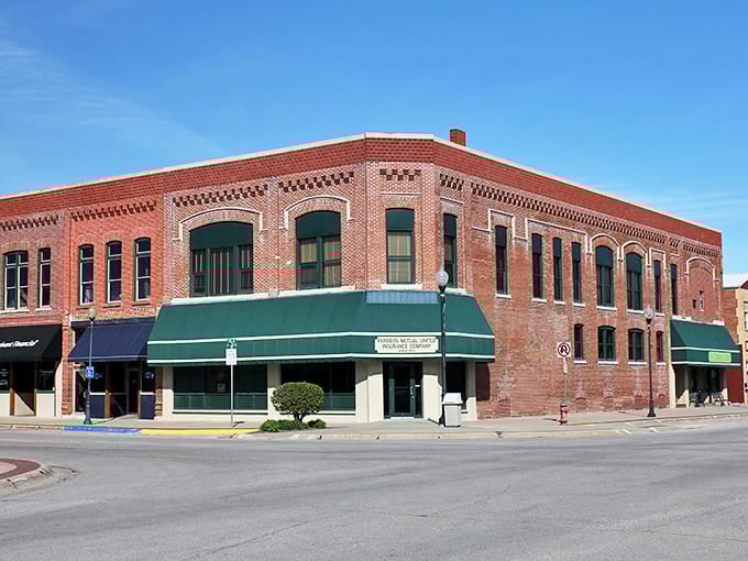 Wahoo's impressive building stands as a brick testament to railroad prosperity and small-town ambition.