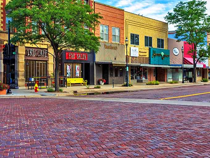 The view down Kearney's main street reveals a postcard-perfect scene of small-town America where living costs won't give you heartburn.