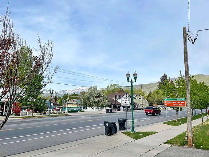 The streets of Midway invite leisurely strolls where "quick trips" turn into hour-long conversations with neighbors.