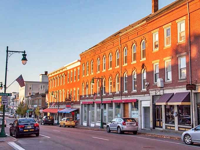 The view from above reveals Rockland's secret: everything you need lives within a few delightful blocks of everything else.
