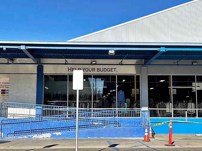 St. Vincent de Paul's "Help Your Budget" sign might be the most honest advertising in Los Angeles. Thrift therapy at its finest.