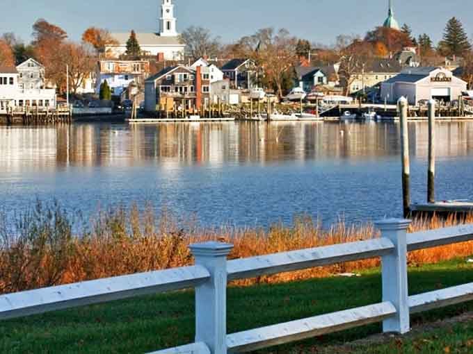 Warren's picture-perfect waterfront reflects church steeples and colorful buildings, creating the postcard scene that draws people seeking a slower pace.