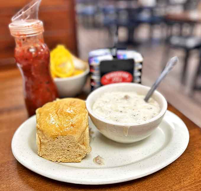 Biscuits and gravy: the breakfast that says, "Go ahead and plan that nap for later. You've earned it."