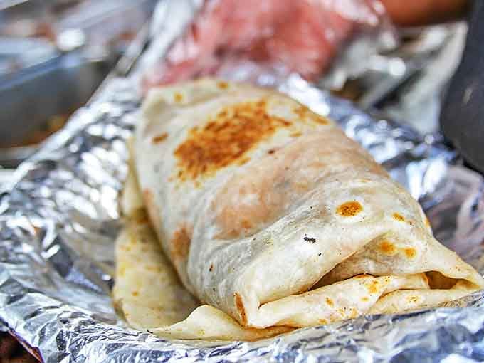 The burrito that launched a thousand cravings &ndash; wrapped tight in foil like the culinary treasure it truly is.