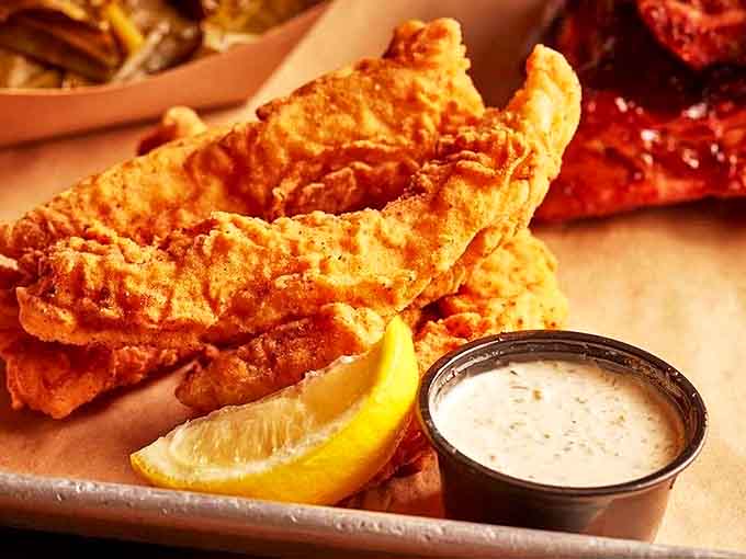 Catfish so perfectly fried it makes you wonder why anyone bothers with fancy food. Simple perfection with a side of sass.