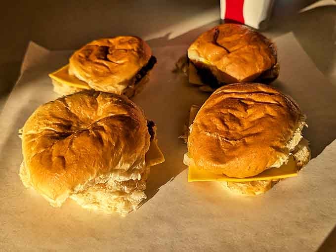 Four perfect specimens of burger simplicity&mdash;where the cheese melts just right and the bun has that perfect squish factor.