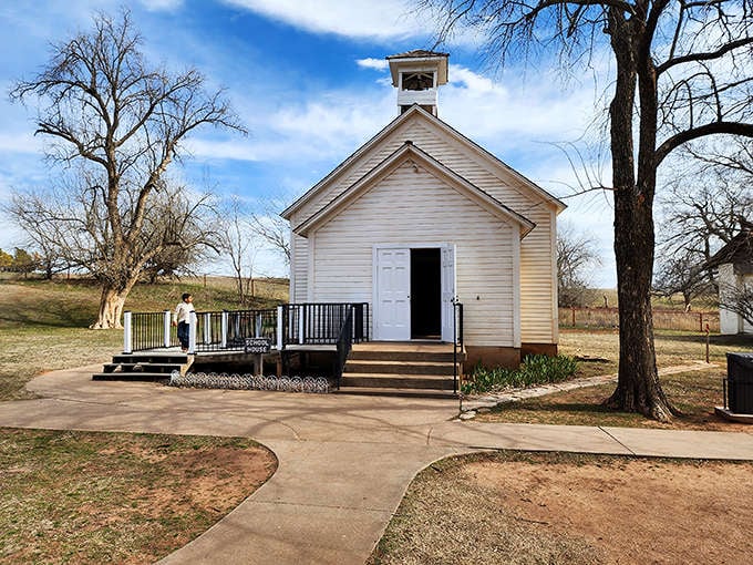 The Rose Hill School stands as a pristine time capsule of education past, where today's visitors can experience yesterday's lessons in this lovingly preserved one-room schoolhouse.