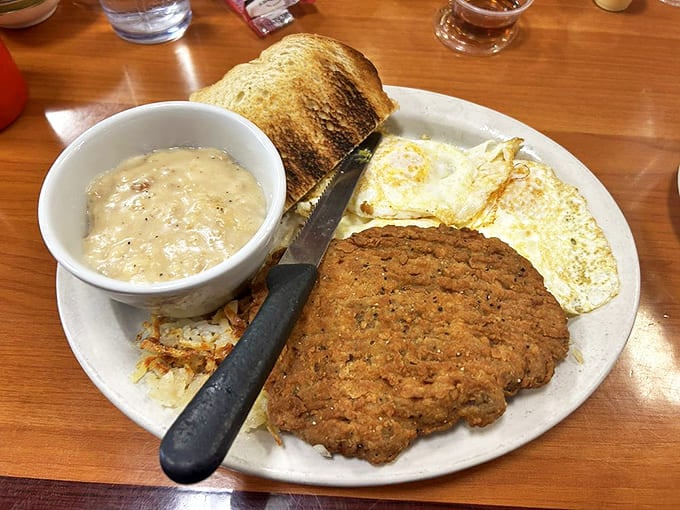 Country fried steak that doesn't need a passport to transport you straight to comfort food nirvana.