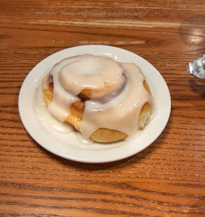 This cinnamon roll isn't just breakfast &ndash; it's an edible hug that could turn the grumpiest morning person into a optimist.