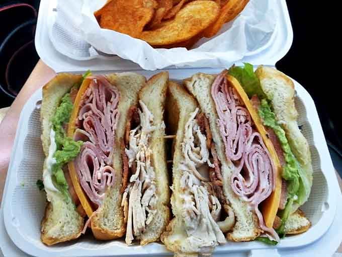 Not just any sandwich &ndash; this is architecture with mayo! Layers of savory goodness stacked so perfectly it almost feels wrong to disturb such artistry. Almost.