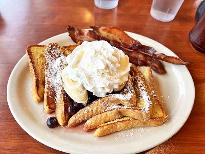 French toast that makes you understand why people line up in the Fairbanks cold. Worth removing your mittens for.