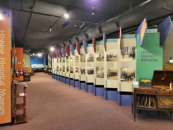 The Hibbing Historical Museum's colorful exhibits walk visitors through the rich tapestry of Iron Range history, from mining innovations to cultural milestones.