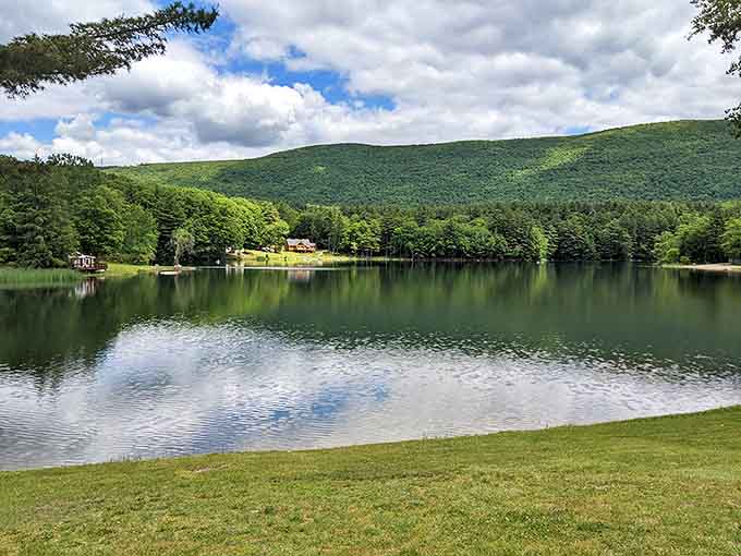 Windsor Lake offers that quintessential New England serenity &ndash; mirror-like waters reflecting green mountains, just minutes from downtown bustle.