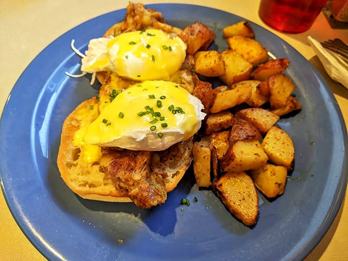 These aren't just home fries&mdash;they're potato perfection with a side of eggs benedict. The hollandaise sauce practically winks at you.