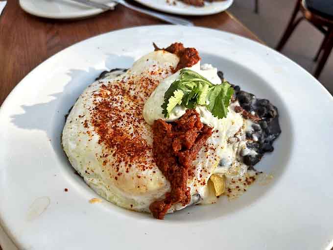 Huevos Rancheros that would make both a Southern grandma and a Mexican abuela nod in approval.