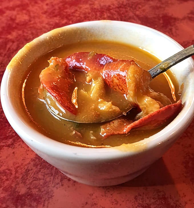 Lobster bisque that's worth breaking up with your diet for. That claw meat isn't just garnish&mdash;it's the exclamation point on a soupy love letter.