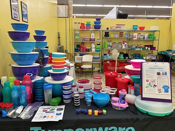 Tupperware in every color of the rainbow. The ultimate solution to the eternal question: "Where did all my containers go?"