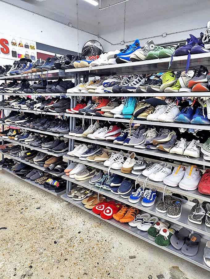 Sneaker heaven awaits footwear enthusiasts, with enough options to make Imelda Marcos feel like she was traveling light.