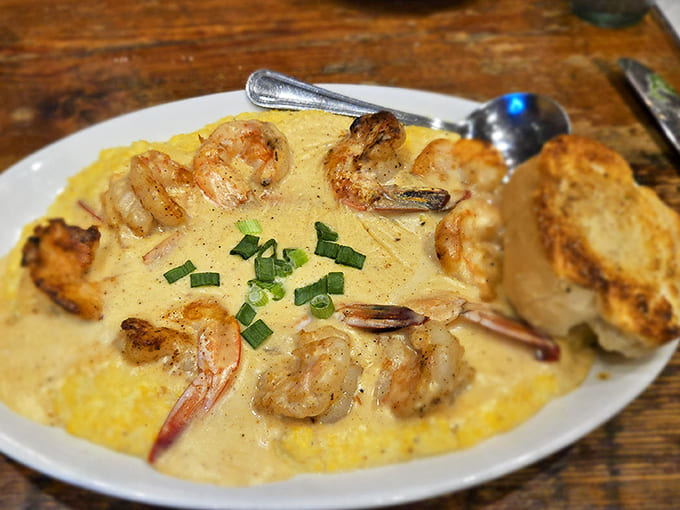 Shrimp and grits elevated to an art form&mdash;plump Gulf shrimp lounging in a creamy sea of Southern comfort that whispers, "Take your time."