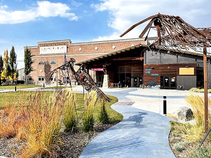 The Geo Center's architecture blends rustic and modern, much like Driggs itself&mdash;a place where wilderness and wifi coexist in perfect harmony.