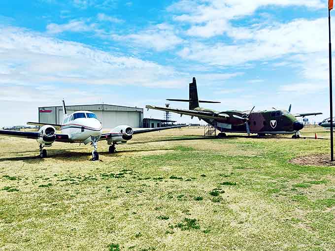 At the Texas Air & Space Museum, vintage aircraft rest on Panhandle grass, reminding us the sky's been the limit here for generations.