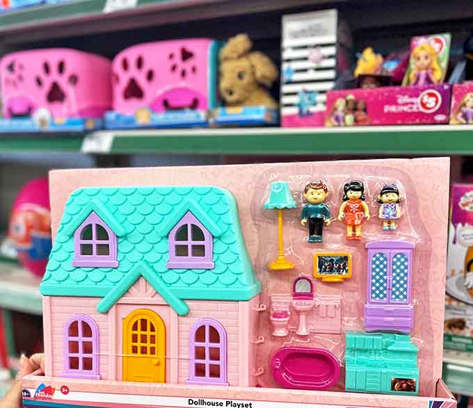 This dollhouse playset proves imagination doesn't need a mansion-sized budget. Childhood joy, now available at a fraction of toy store prices.