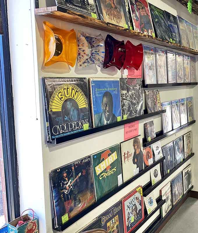 Vinyl heaven where analog souls find peace. These grooved discs aren't just records—they're time machines that spin at 33⅓ revolutions per memory.