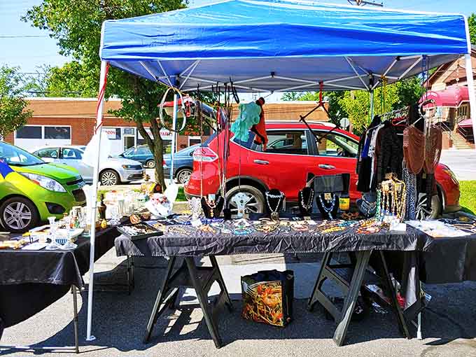 Under a blue canopy, trinkets and treasures await new homes&mdash;like an adoption center for objects with stories to tell.