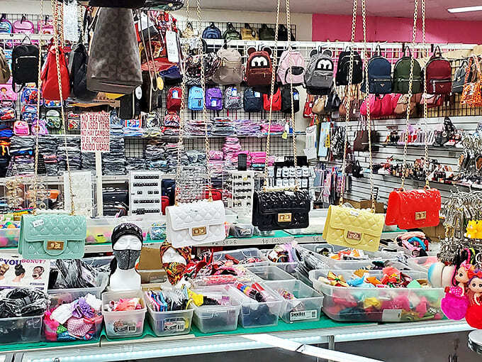 Handbag heaven or purse purgatory? Depends on your budget and willpower. These knockoffs have more personality than some casino dealers.