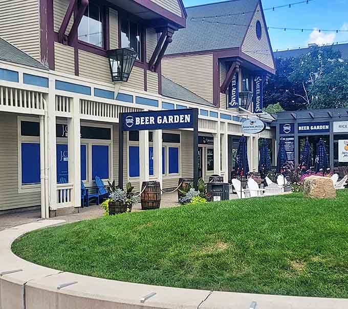 The Beer Garden offers liquid courage for the shopping-weary and a place to strategize your next retail conquest while resting those bargain-hunting feet.