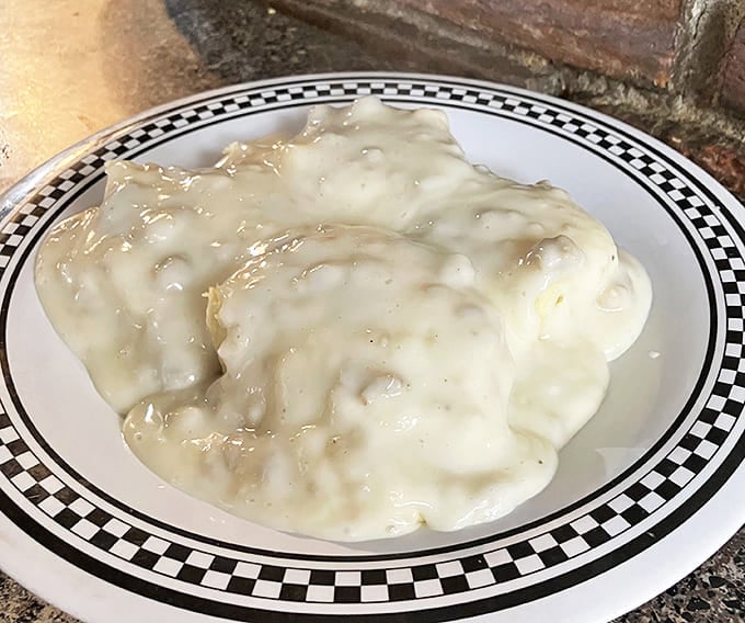 Biscuits and gravy that don't just stick to your ribs—they move in, redecorate, and invite their friends over for poker night.