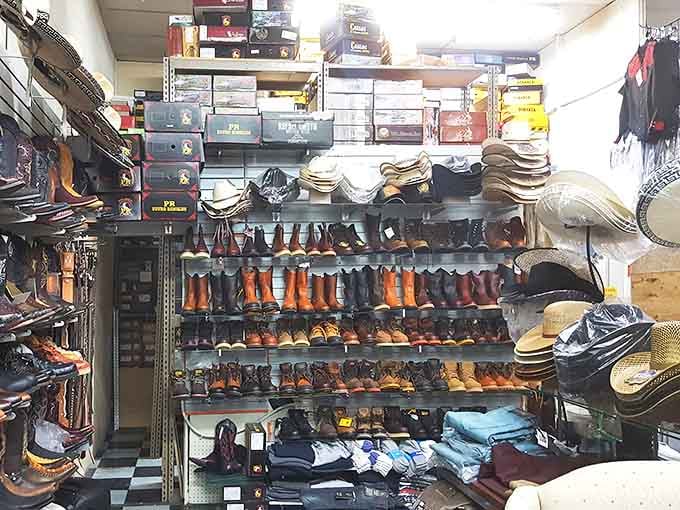 Boot heaven for urban cowboys and genuine ranch hands alike. This isn't just footwear; it's the American West condensed into wearable form.