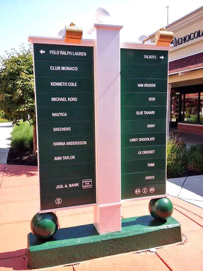 The directory board&mdash;a sacred text for serious shoppers. One side lists fashion salvation, the other promises accessories and home goods that you suddenly can't live without.