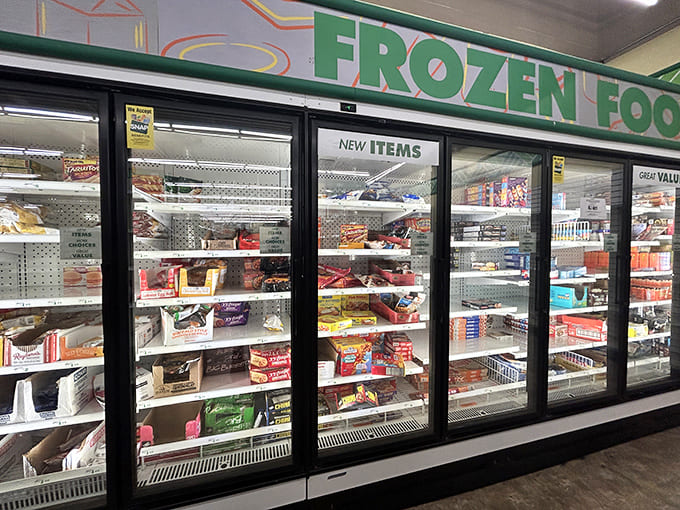 The frozen food section: proof that comfort food can come with a comforting price tag. Lasagna tonight, budget intact tomorrow!