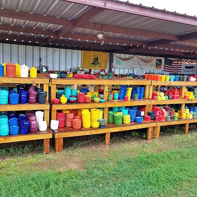 A rainbow of practical pottery that would make Marie Kondo both proud and slightly overwhelmed at the same time.