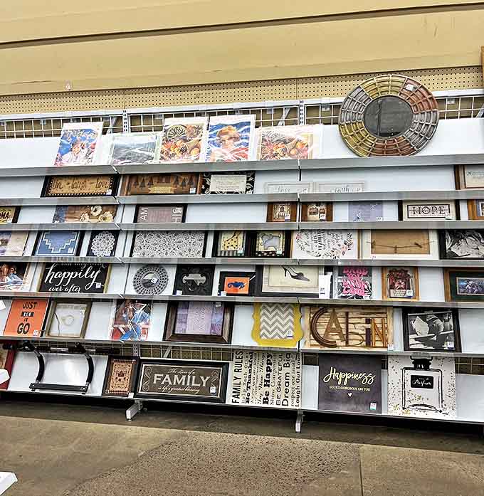 Wall art that spans from "grandma chic" to "dorm room essential" &ndash; because someone else's discarded "Live, Laugh, Love" might be your ironic masterpiece.