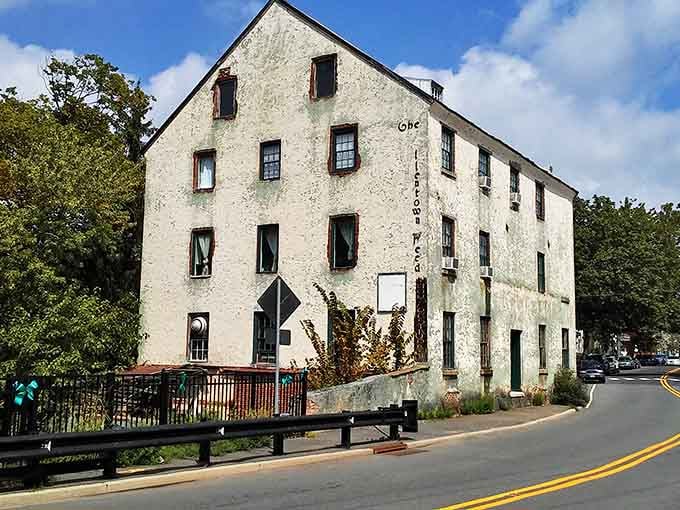 Allentown's historic mill stands proudly by the water, reminding visitors of simpler times when life moved at nature's pace.
